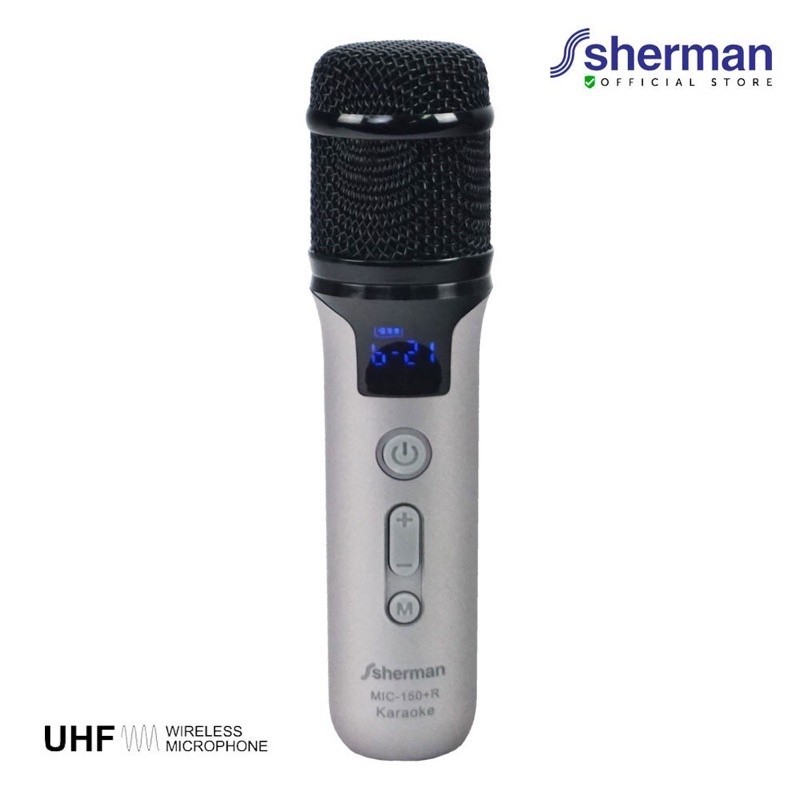 ไมค์ลอย SHERMAN Wireless Microphone ไมโครโฟนไร้สาย UHF 40 Ch ไมค์ลอย ...