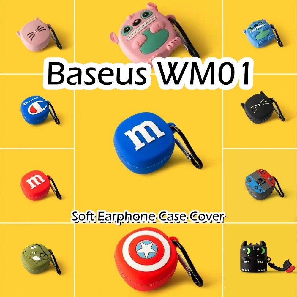 【Case Home】นําไปใช้กับ Baseus WM01 เคส Case เคสหูฟัง การ์ตูนสร้างสรรค์ ...