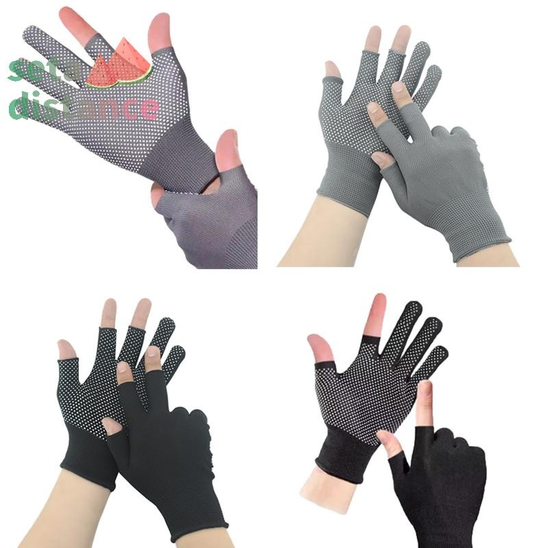 [Setad] 2 คู่ถักความปลอดภัยถุงมือสวมใส่ Dispensing Anti-Skid ขี่สัมผัส ...