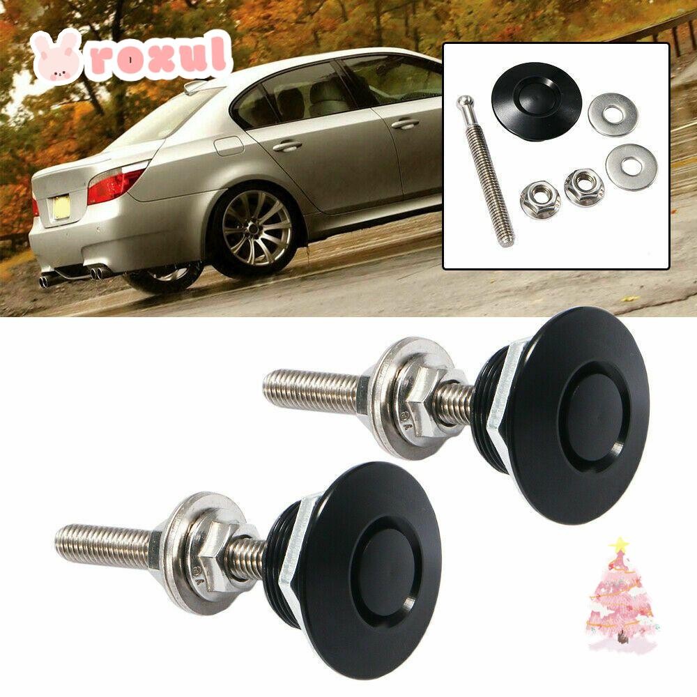 Roxul 2/4 ชิ้นปุ่มกดอลูมิเนียมชุดอุปกรณ์เสริมในรถยนต์กันชนหน้า Hood Pin ...