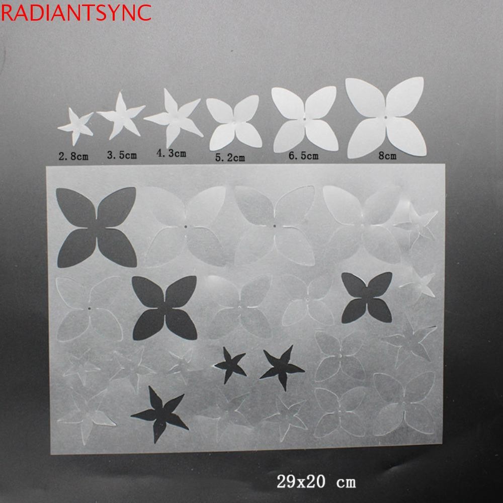 Radiantsync 2 แผ่น Ginkgo Hot Shrink Plastic Kit, ดอกไม้รูปแบบ 0.2 มม.ความร้อนหดกระดาษ, Maple ...