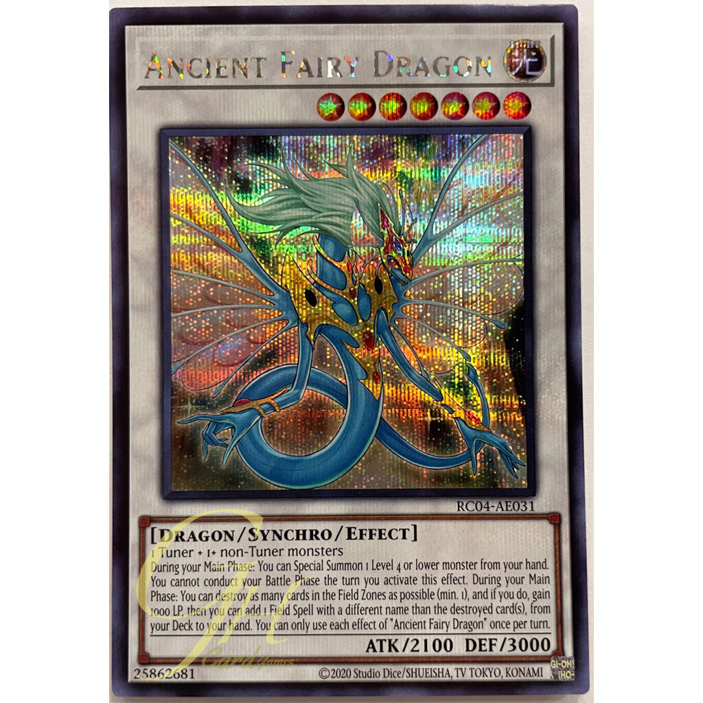 Yugioh [RC04-AE031] Ancient Fairy Dragon (Secret Rare) | Shopee Thailand