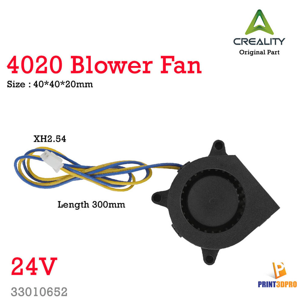 Creality Part 4020 Blower Fan 24V 0.10A Length 300mm XH2.54 2pin 3D ...