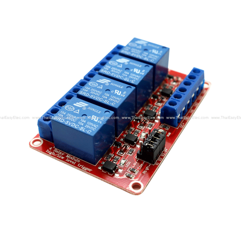 4 Channels Relay Module (High/Low Level Trigger) | Shopee Thailand
