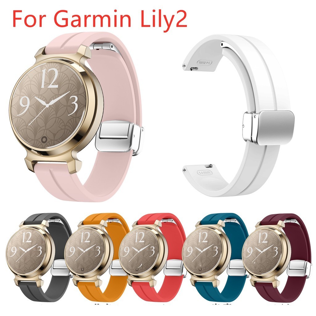 สายนาฬิกาข้อมือซิลิโคน หัวเข็มขัดแม่เหล็ก แบบเปลี่ยน สําหรับ Garmin Lily2 Garmin Lily 2 | Shopee ...