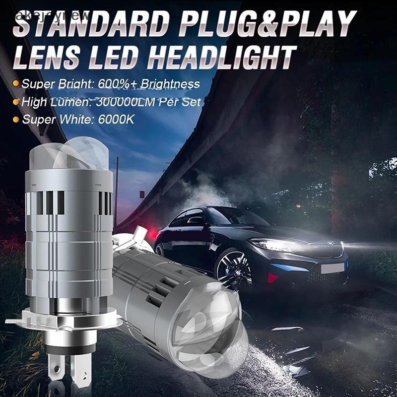 [takejoynew] H4 6500K M01F Mini LED โปรเจคเตอร์เลนส์หลอดไฟรถยนต์ไฟหน้าอัตโนมัติโคมไฟเทอร์โบ ...