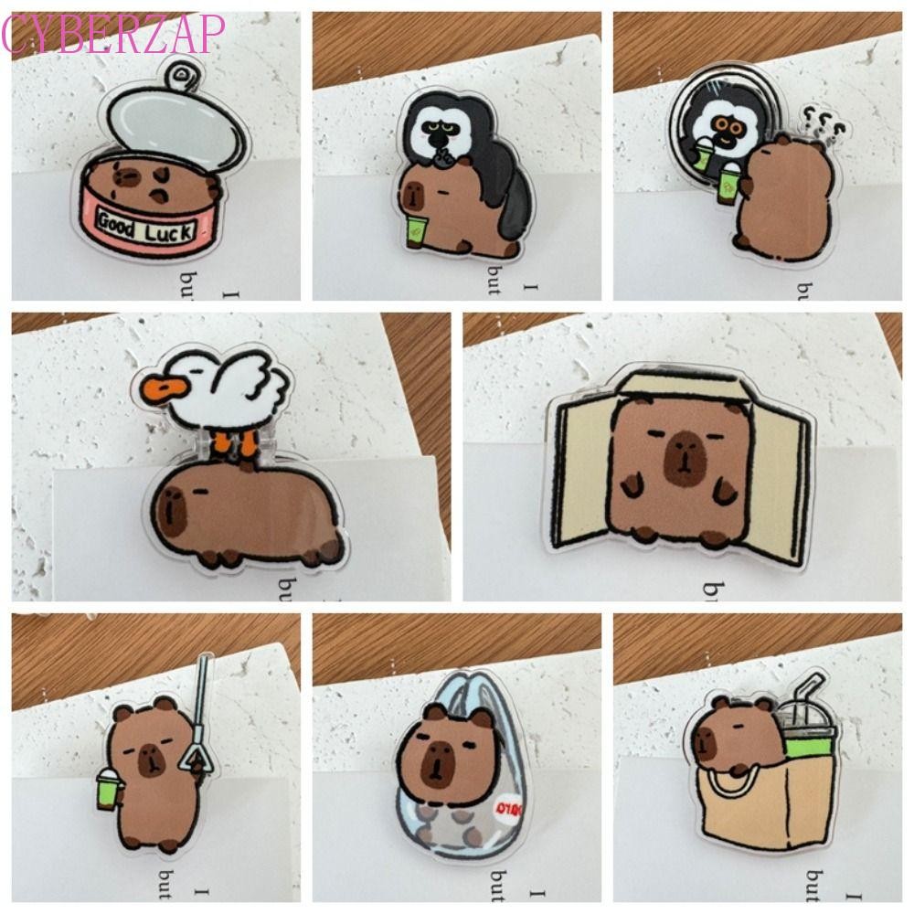 Cyberzap การ์ตูน Capybara คลิป, PP เครื่องเขียน Capybara คลิปหนีบกระดาษ ...