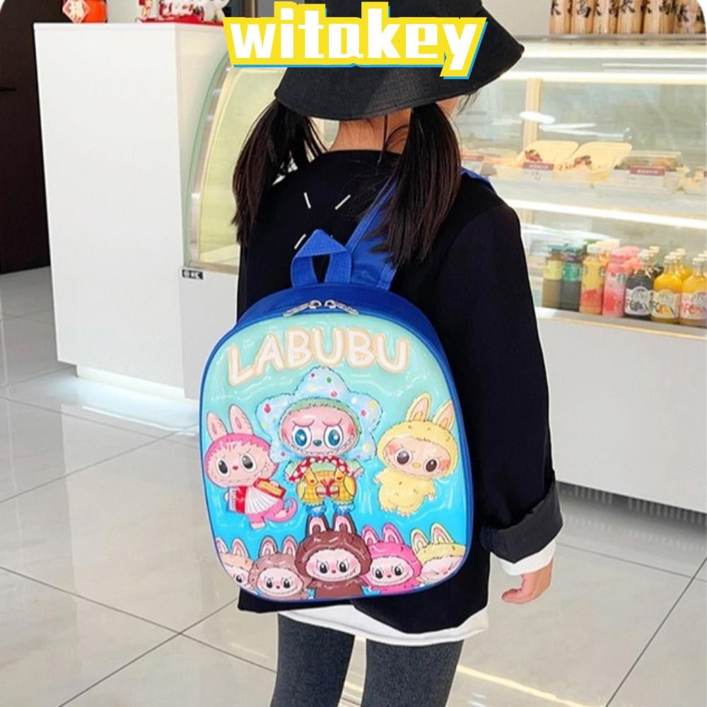 Witakey Labubu กระเป๋าเป้สะพายหลัง, กระเป๋านักเรียนเด็ก POP MART ทนคราบ, แฟชั่นการ์ตูนกระเป๋า ...