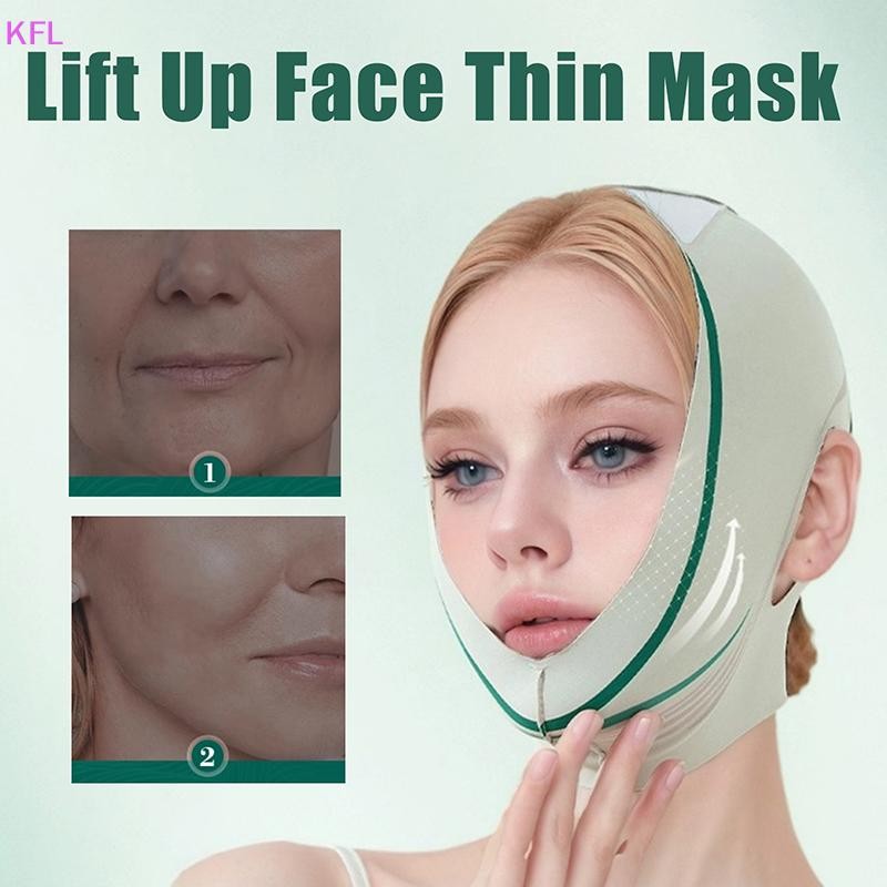 (KFL) Facial Slimming Face Lift Up Band Mask Double Chin V-Line Shaping Bandage Anti Wrinkle ...