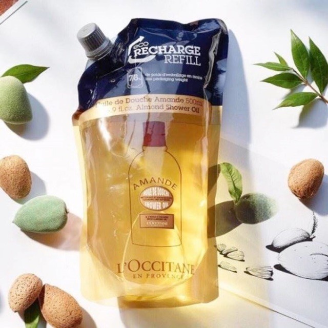 L’occitane ALMOND SHOWER OIL 500 ml (ถุงRefill) | Shopee Thailand