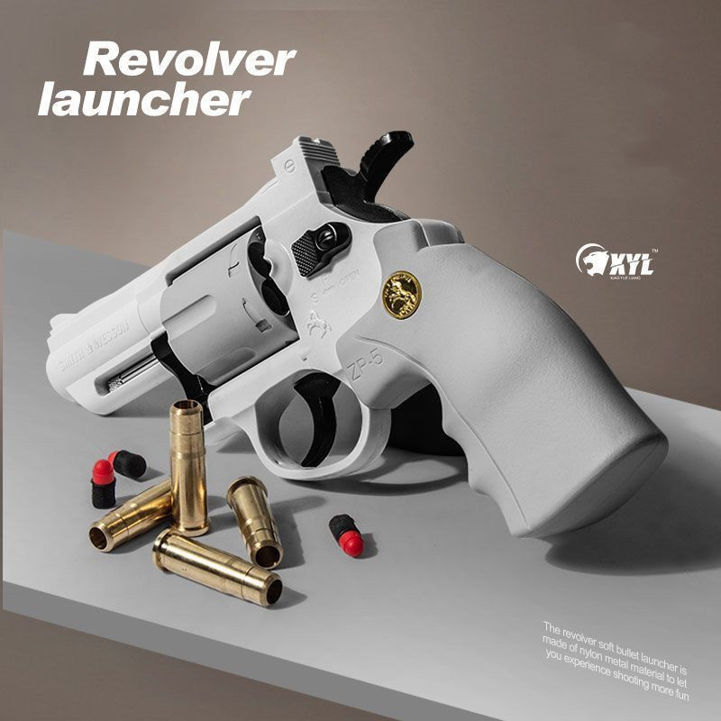Revolver soft bullet ejection ZP5 ปืนพกสีเงินเคลือบด้วยไฟฟ้า | Shopee ...