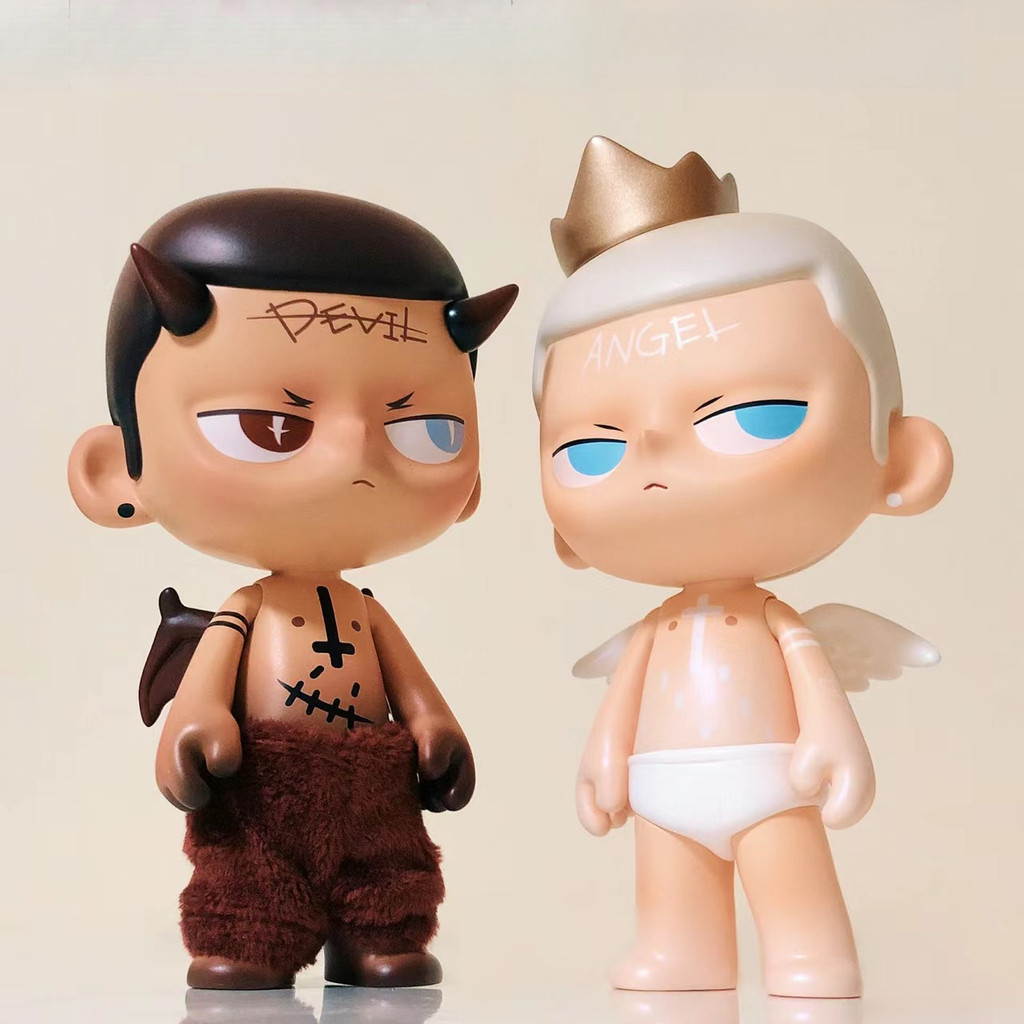 【ของแท้】POPMART Kubo The Angel & Devil ตุ๊กตาฟิกเกอร์ ขนาดใหญ่ ...