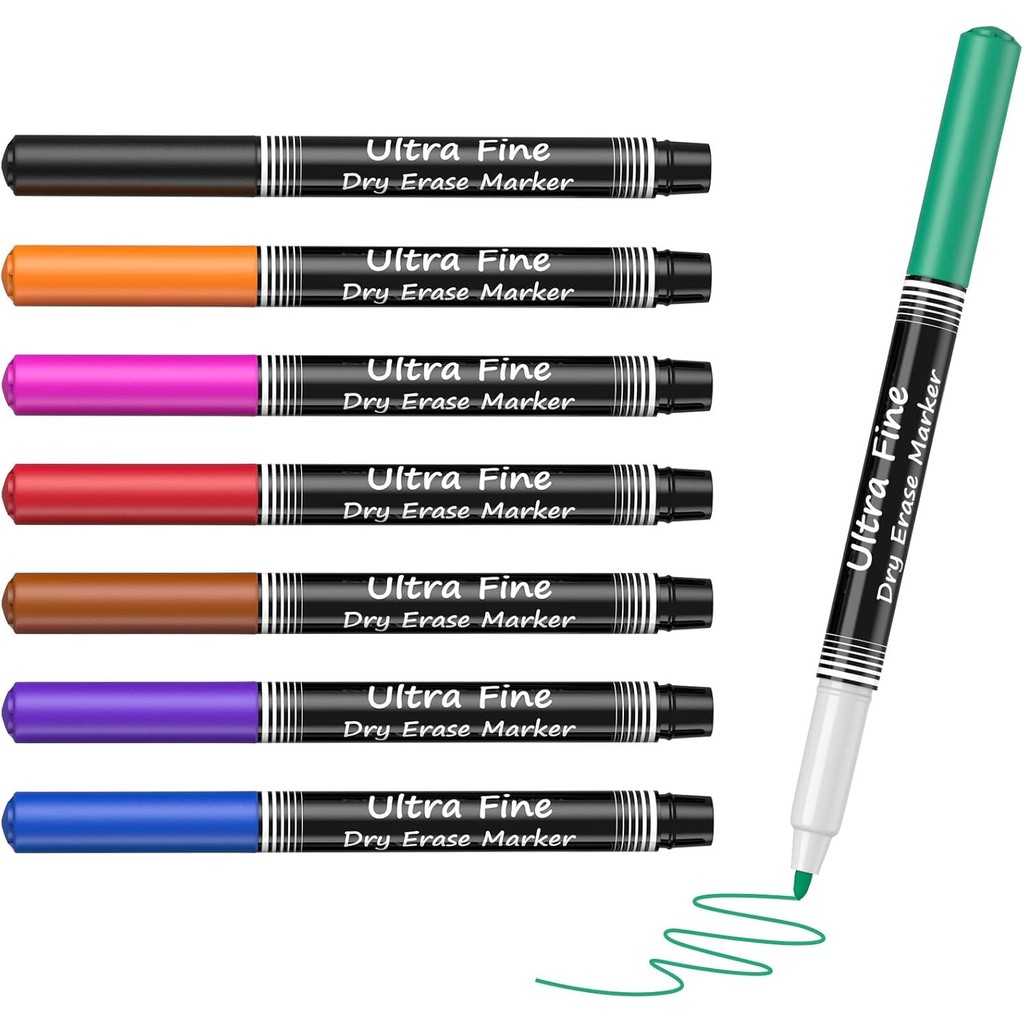 MaxGear Dry Erase Markers, Assorted Color Ultra Fine Point Whiteboard ...