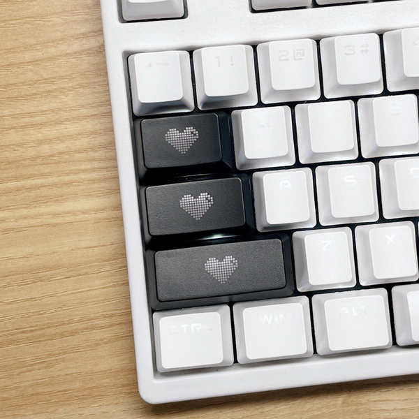 keycap คีย์แคปใส Black Love Keycap TAB/Caps/Shift Digital Area Back to ...