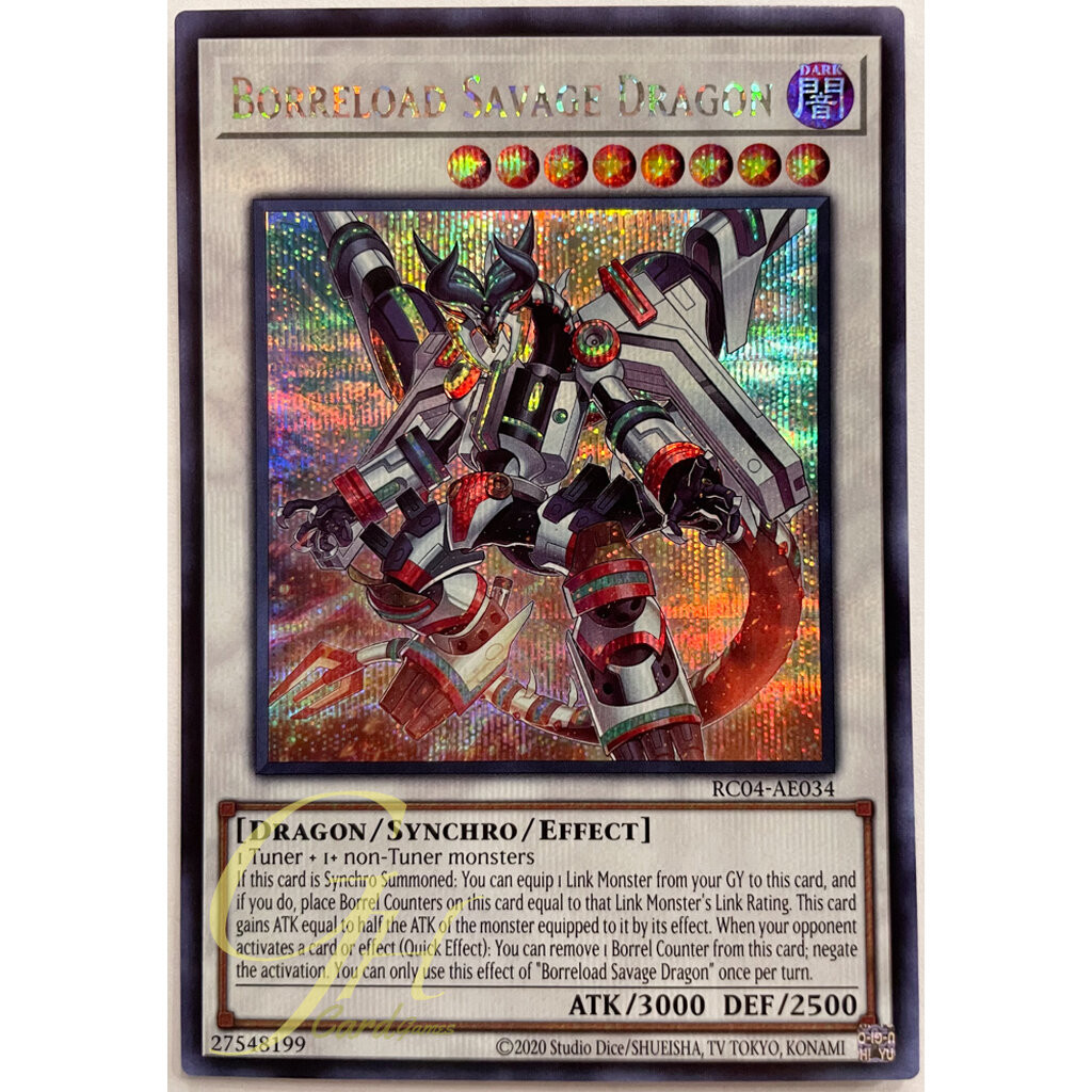 Yugioh [RC04-AE034] Borreload Savage Dragon (Secret Rare) | Shopee Thailand