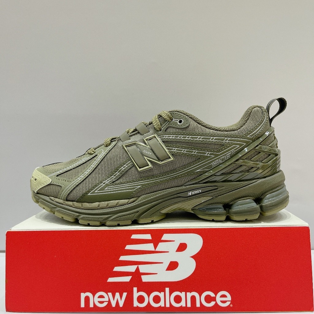 New Balance NB 1906 Boys Army Green D Last Cushioning Breathable Retro ...