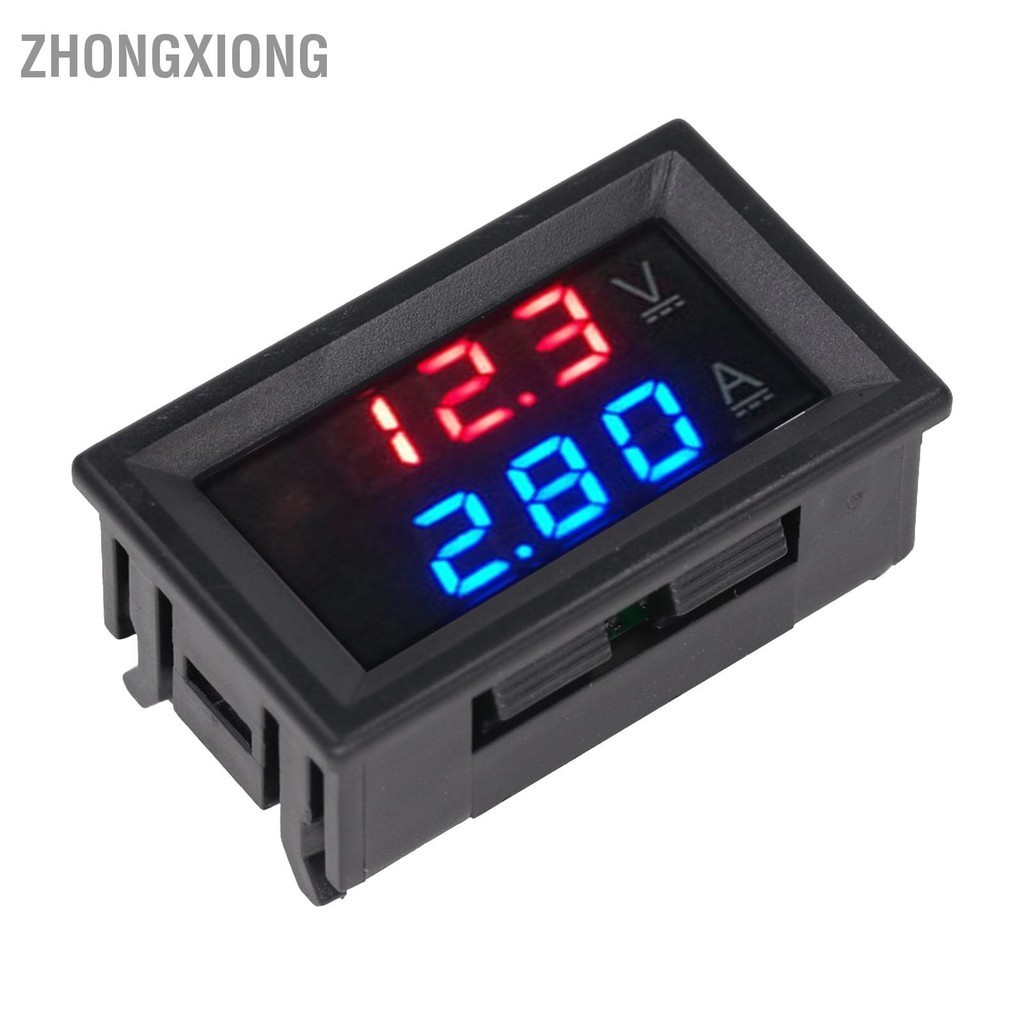 ZhongXiong Digital Current Voltmeter LED Red and Blue Dual Display ...