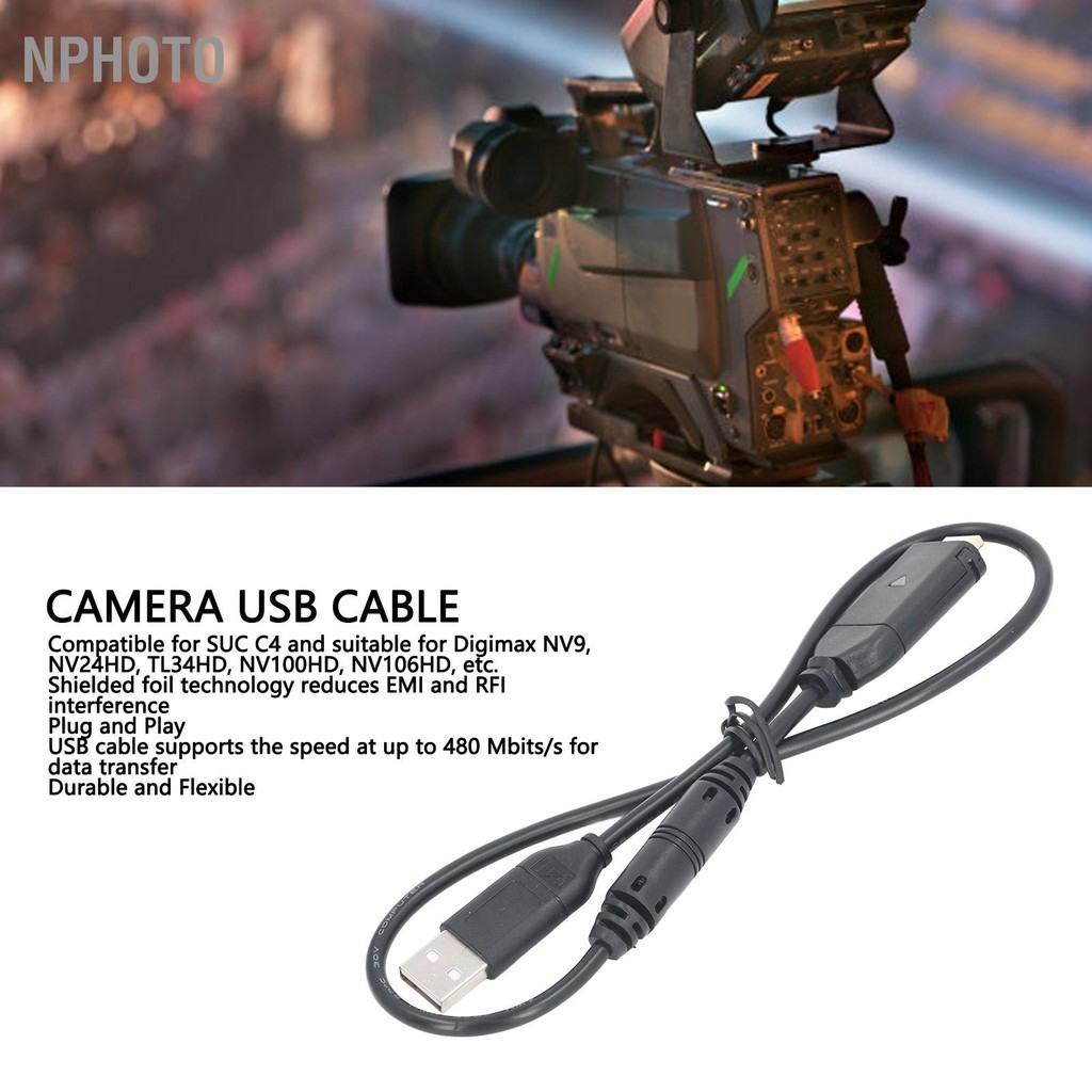 Nphoto สาย USB 2.0 ข้อมูลชาร์จสายไฟสำหรับ SUC C4 สำหรับ Digimax NV9 ...