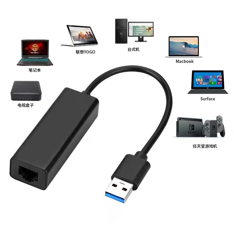 USB 3.0 to RJ45 Gigabit Lan 10/100/1000 Ethernet Adapter แปลง USB3.0 ...