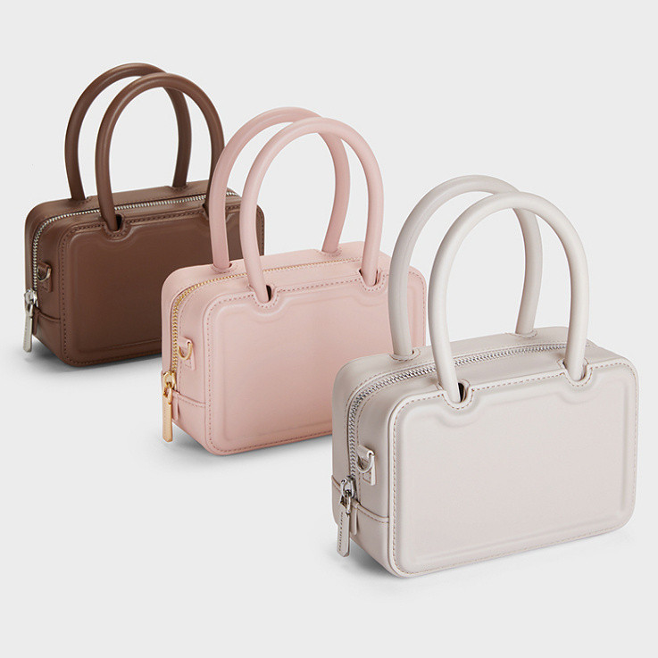 Charles & KEITH24 สปริงสไตล์ใหม่ CK2- 30782297 กระเป๋าบิสกิตย้อนยุคแบบ ...