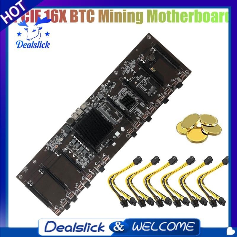 【Dealslick】เมนบอร์ดขุดเหมือง Hm65 BTC และสายเคเบิล 6X6Pin เป็น 8Pin คู่ ...