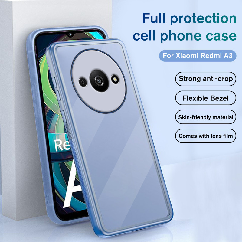 เคสโทรศัพท์มือถือนิ่ม ป้องกันเลนส์กล้อง สีสันสดใส สําหรับ Redmi A3 ...