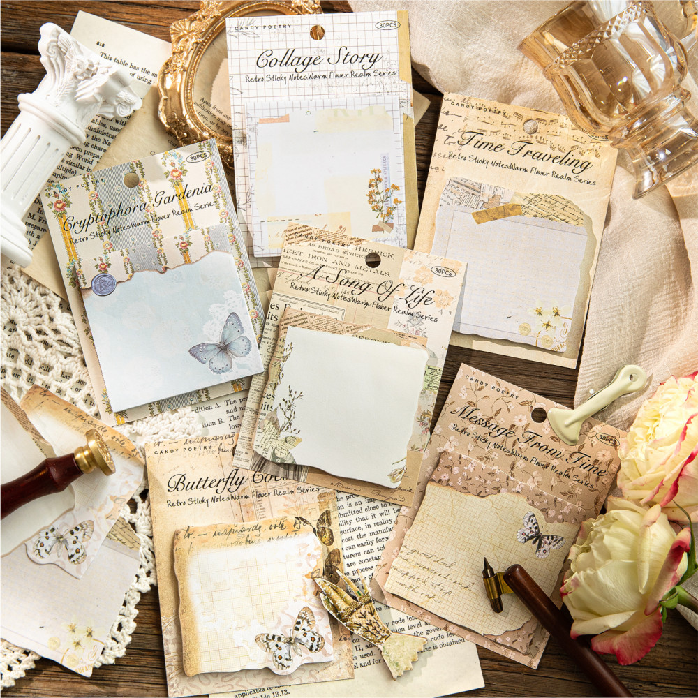 Enwei กระดาษคราฟท์ ลายดอกไม้ สีขาว สไตล์วินเทจ 30 ชิ้น | Shopee Thailand