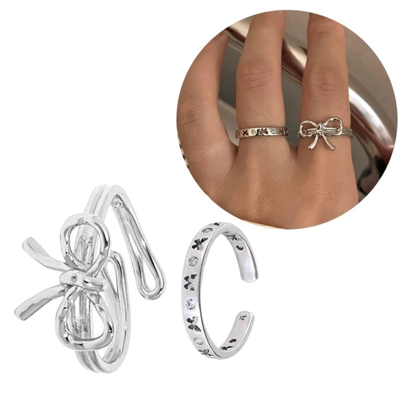 SPT * 2 ชิ้น Stackable Joint ผู้หญิงเปิดแหวนชุด Stackable Finger Joint ...