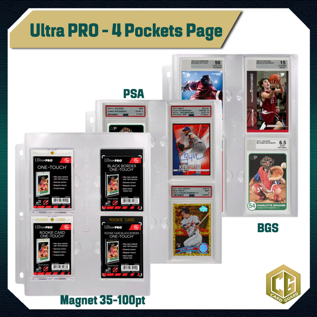 [Card Guard] Ultra PRO - 4 Pockets Page ไส้แฟ้ม กรอบแข็งใส สำหรับ ...