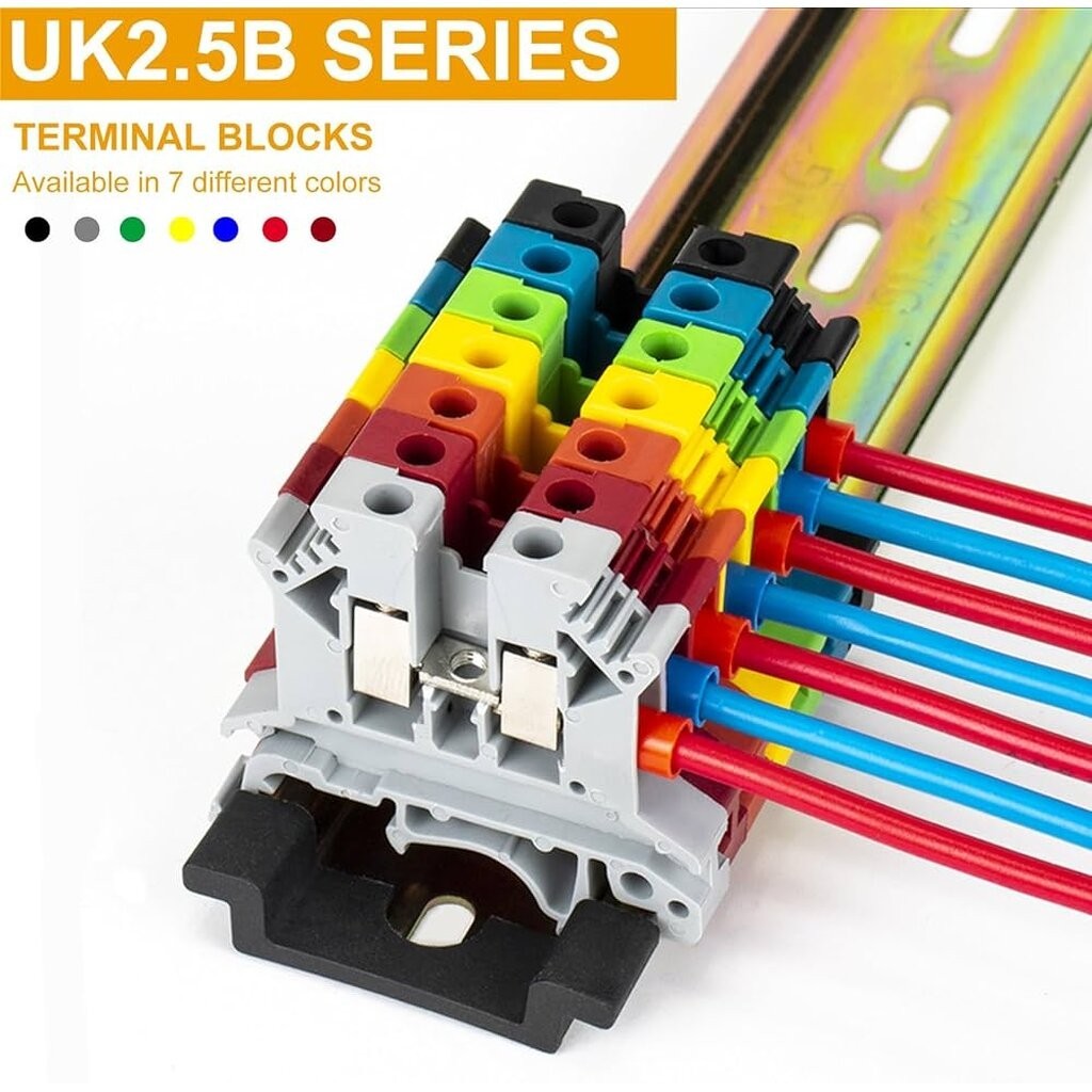 UK2.5B Screw Clamp DIN Rail Terminal Block เทอร์มินอล 10 ชิ้น UK2.5 | Shopee Thailand