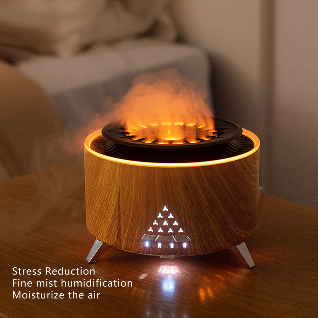 Daily Use Flame Aroma Diffuser แมงกะพรุนรูปร่างสเปรย์ลำโพงบลูทูธ Atomizing Humidifier US Plug ...