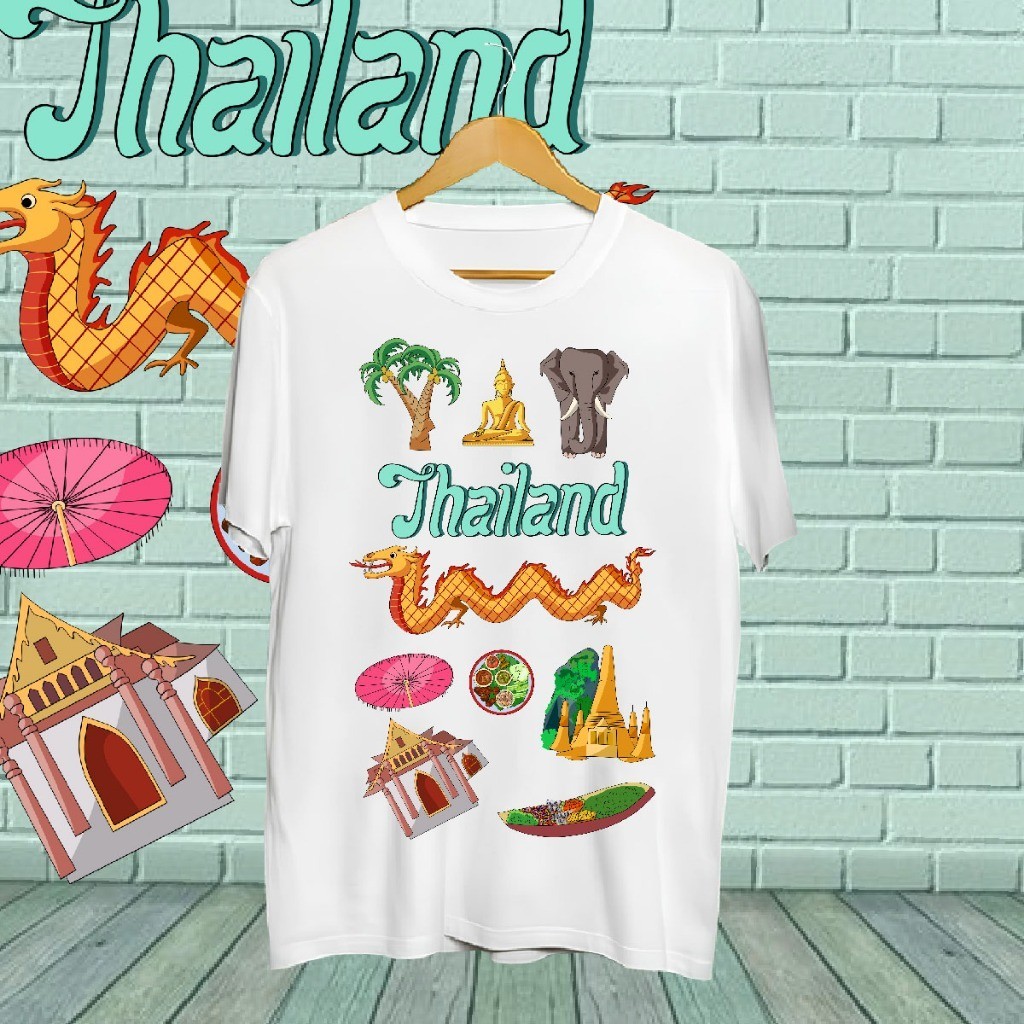 เสื้อ Bangkok Thailand Souvenir T-shirt เสื้อที่ระลึก ของฝากจากไทย ไม่ ...