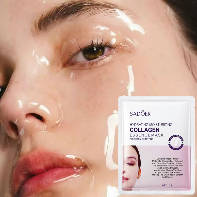 Sadoer Polypeptide Collagen Essence Facial Mask Anti-Wrinkle Firming & Anti-Aging Mask 25g ...