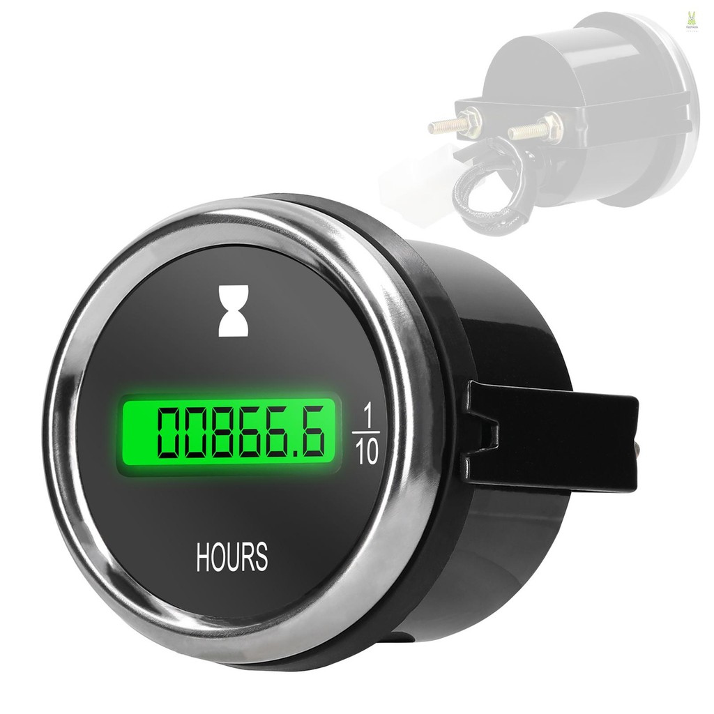 52 มม.เครื่องวัดชั่วโมง LED Digital Car Timer 12/24V สําหรับรถยนต์ ...