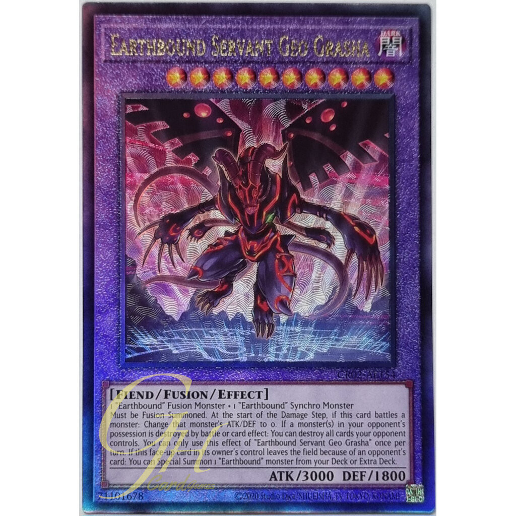 Yugioh [CR02-AE154] Earthbound Servant Geo Grasha (Ultimate Rare ...