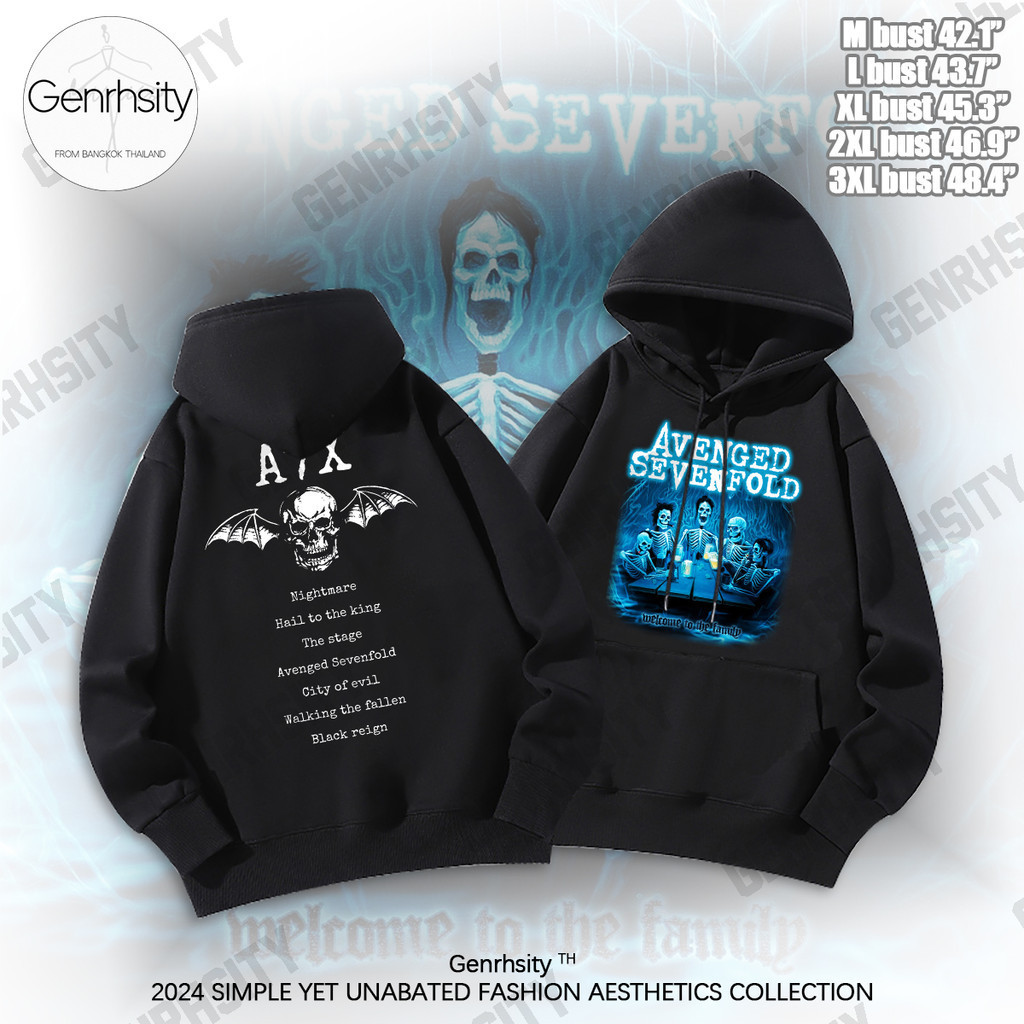 เสื้อฮู้ด A7x เสื้อกันหนาวลําลอง มีฮู้ด ผ้าฝ้าย ลาย Hoodie Y2k Avenged ...