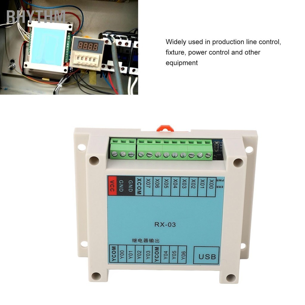 Rhythm Programmable Logic Controller 8 อินพุต 7 เอาต์พุตคอมพิวเตอร์โทรศัพท์การเขียนโปรแกรมบอร์ด ...