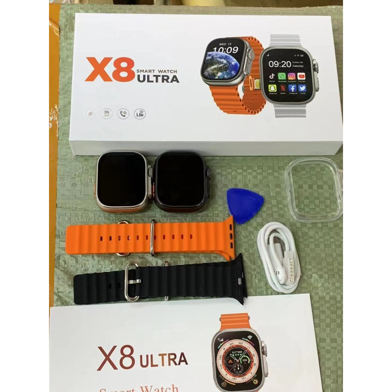 X8 ultra 4g smart watch,Android จอHD 49mm.เชื่อมต่อ wifi หรือใส่ซิม ...