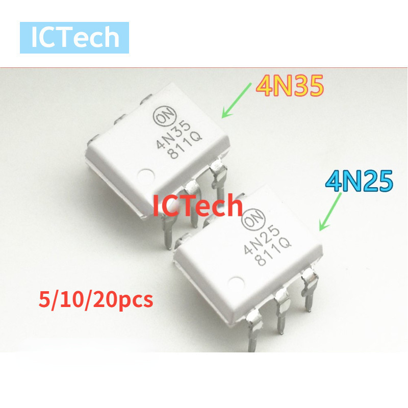 ใหม่ ของแท้ ออปโต้คัปเปลอร์ IC 4N25 4N35 4N25M 4N35M DIP-6 20 10 5 ชิ้น | Shopee Thailand