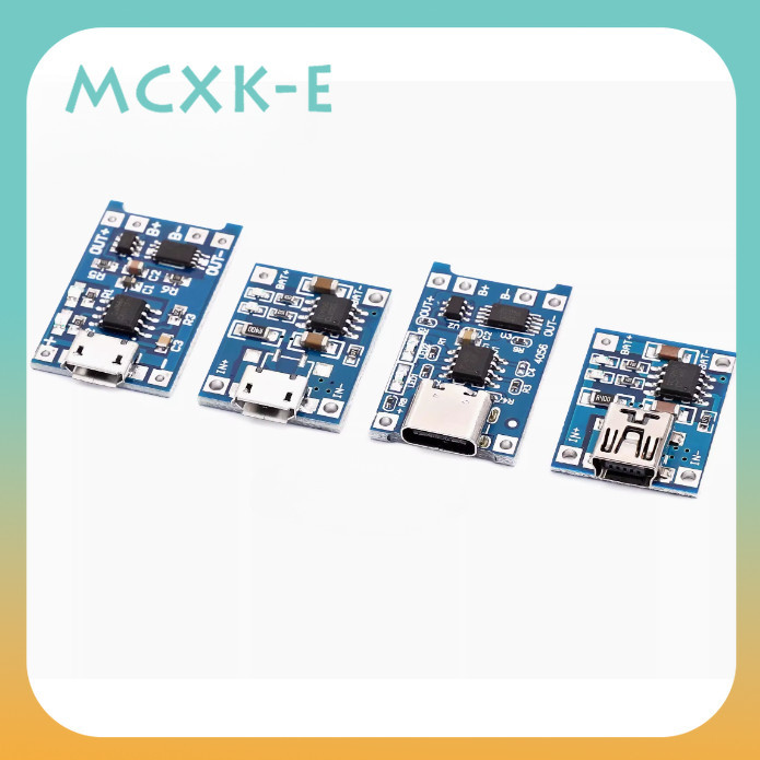 บอร์ดโมดูลชาร์จแบตเตอรี่ลิเธียม Type-c Micro Mini USB 5V 1A 18650 ...