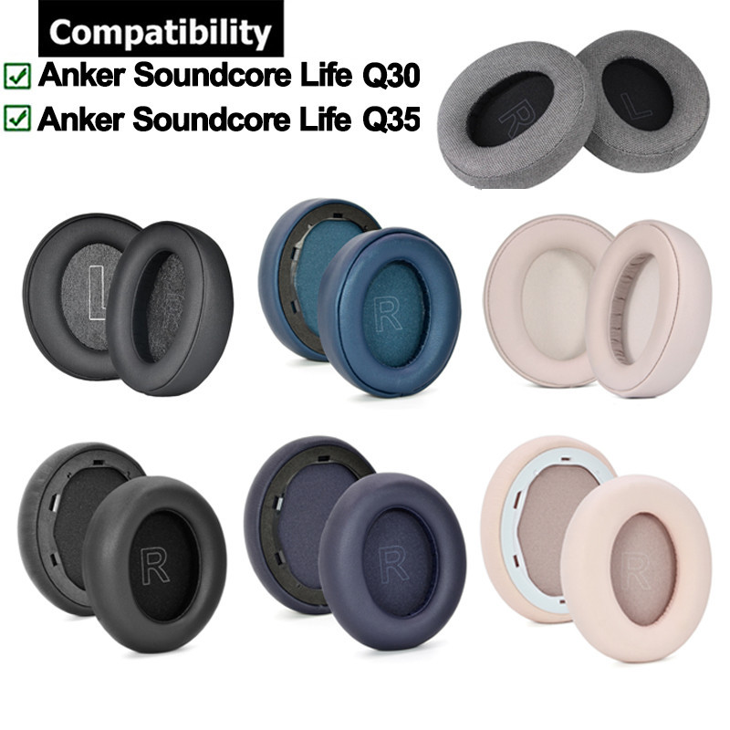 แผ่นฟองน้ําครอบหูฟัง สําหรับ Anker Soundcore Life Q30 Q35 BT 1 คู่ ...