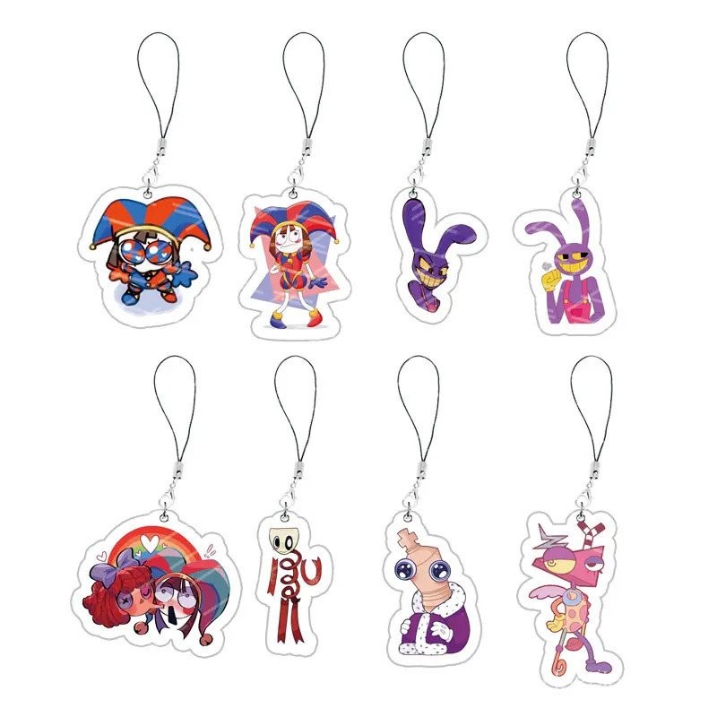 ห่วงโซ่โทรศัพท์อะคริลิก The Amazing Digital Circus อุปกรณ์เสริม ห้อย ...