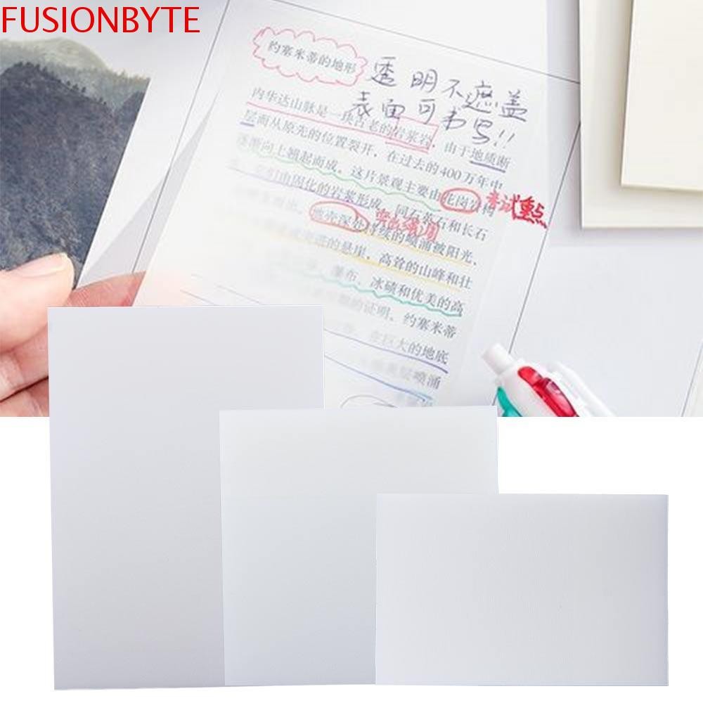 Fusionbyte PET Memo Pad Creative 50 แผ่นเครื่องเขียนสติกเกอร์อุปกรณ์สํานักงานโรงเรียน Self กาว ...
