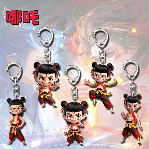 Nezha Magic Boy Naohai ล้อมรอบหนังน่ารักตกแต่งกระเป๋านักเรียนจี้ของขวัญ ...