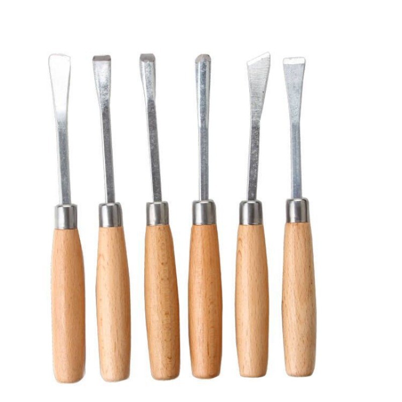 6 ชิ้น/เซ็ต Professional ไม้แกะสลักมือ Chisels ชุด DIY งานไม้ Sculpting เครื่องมือ | Shopee Thailand