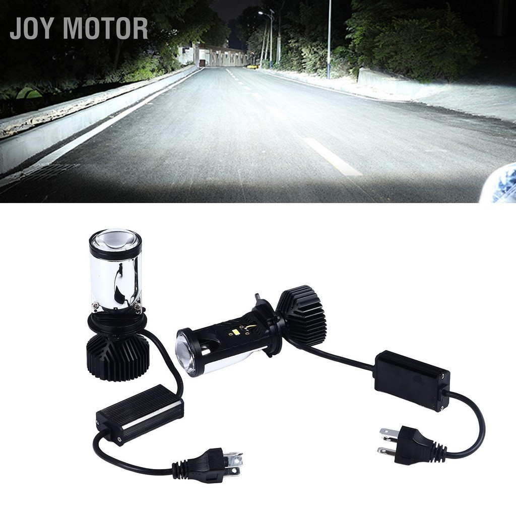 JOY Motor LED ไฟหน้าโปรเจคเตอร์เลนส์ Super Bright 35W H4 High Low Beam ...
