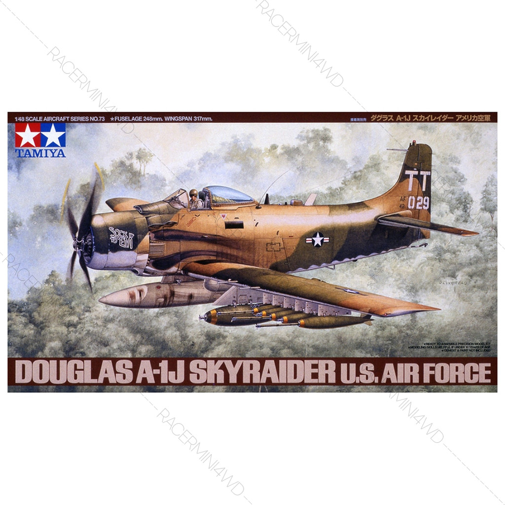 TAMIYA 61073 1/48 Douglas A-1J Skyraider U.S. Air Force ชุดโมเดลประกอบ ...