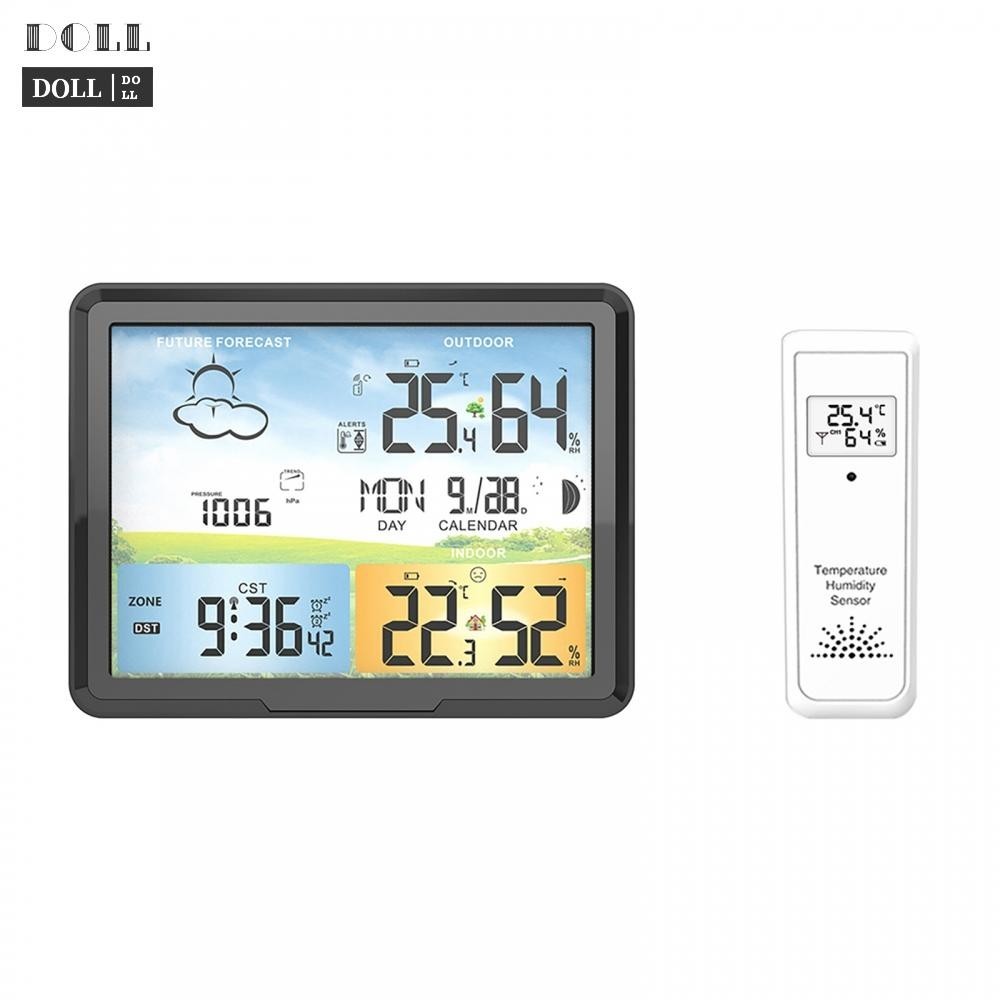 NEW>>Weather Clock Moon Phase Real Time Thermometer 12/24 Hour Format ...