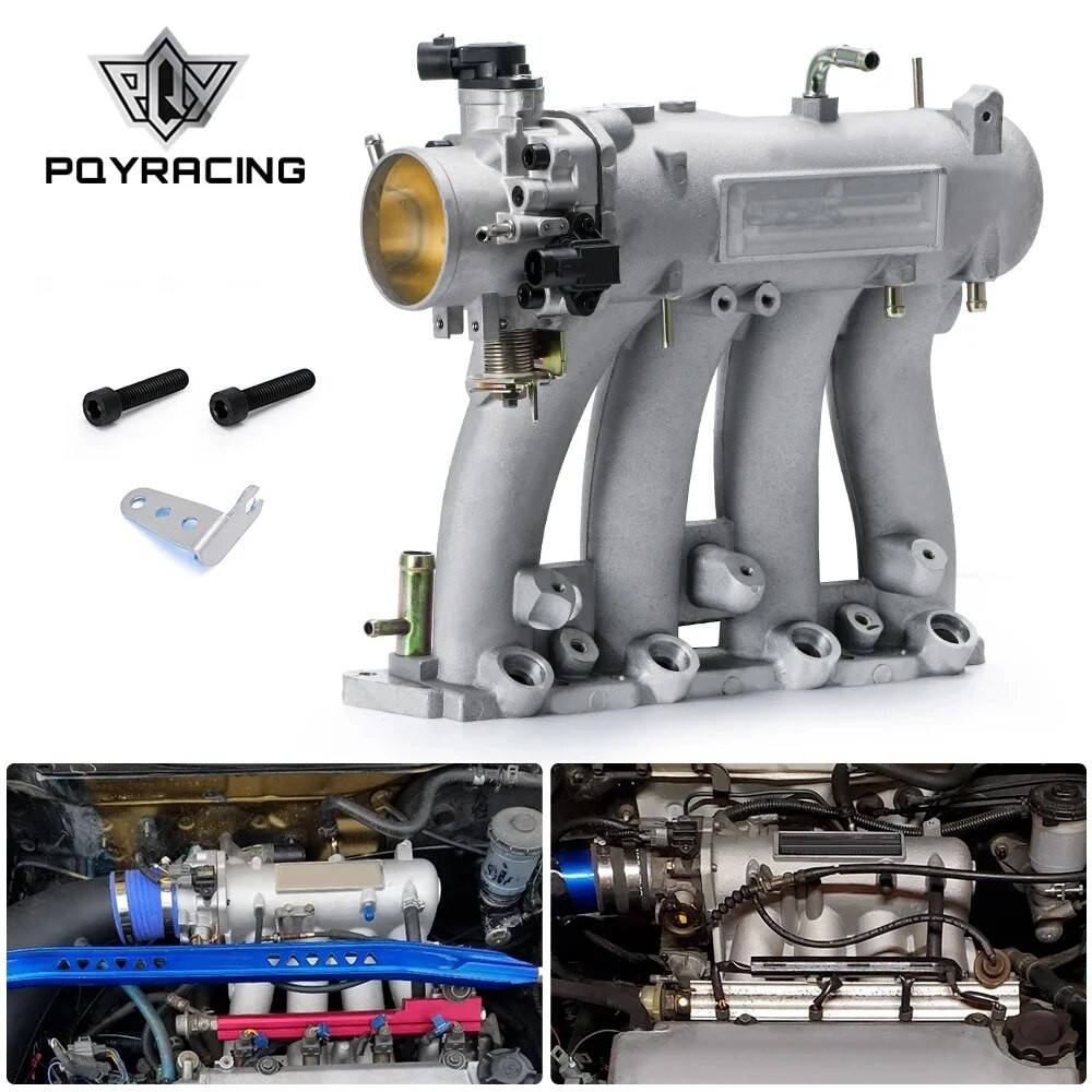 Aluminum D15 D16 D-SERIES Intake Manifold With 70mm Throttle Body And TPS For 1988-2000 HONDA ...