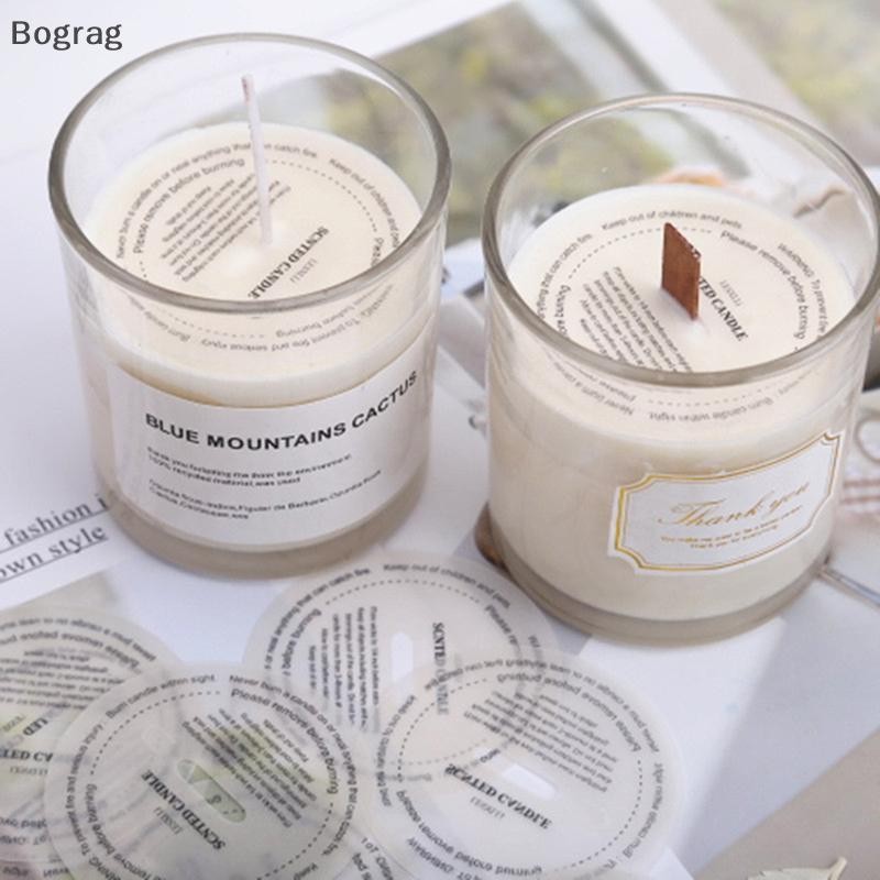 [Bogr] 10 ชิ้น DIY สติกเกอร์เทียนทําด้วยมือป้ายถ้วยกระดาษกันฝุ่นสําหรับ ...